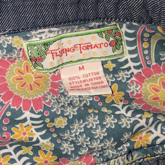 Flying Tomato | Jackets & Coats | Flying Tomatochambray Floral Trim ...